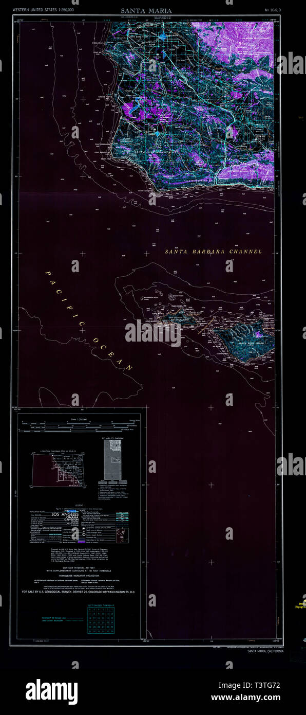 Santa maria california map hi-res stock photography and images - Alamy