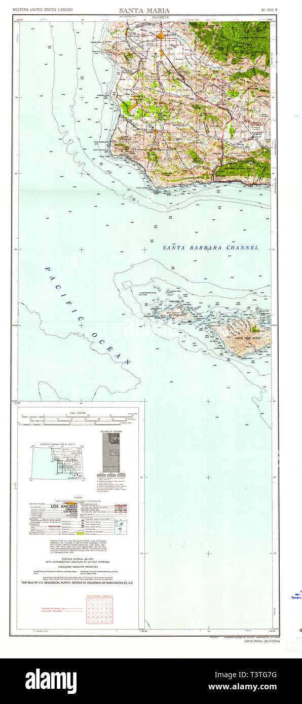 Map of santa maria california hi-res stock photography and images - Alamy
