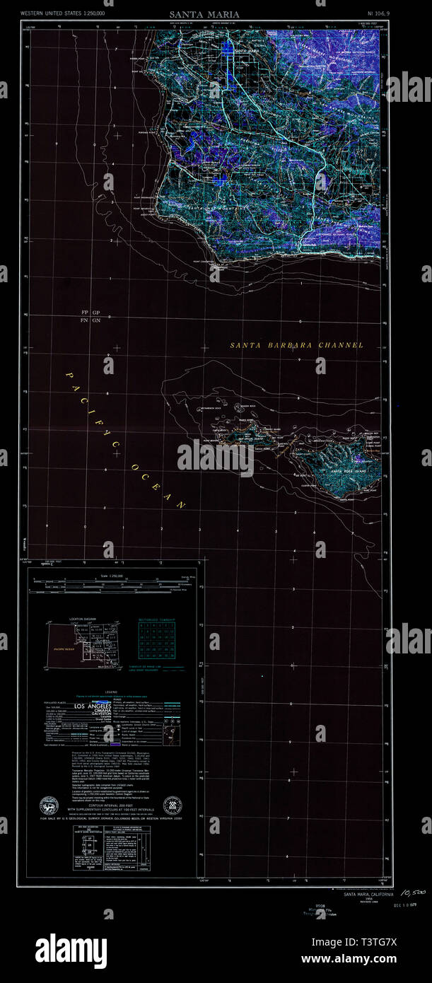 Santa maria california map hi-res stock photography and images - Alamy