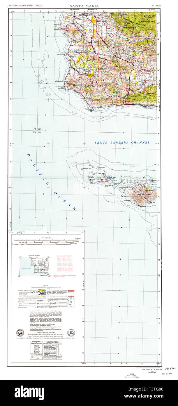 Santa maria california map hi-res stock photography and images - Alamy