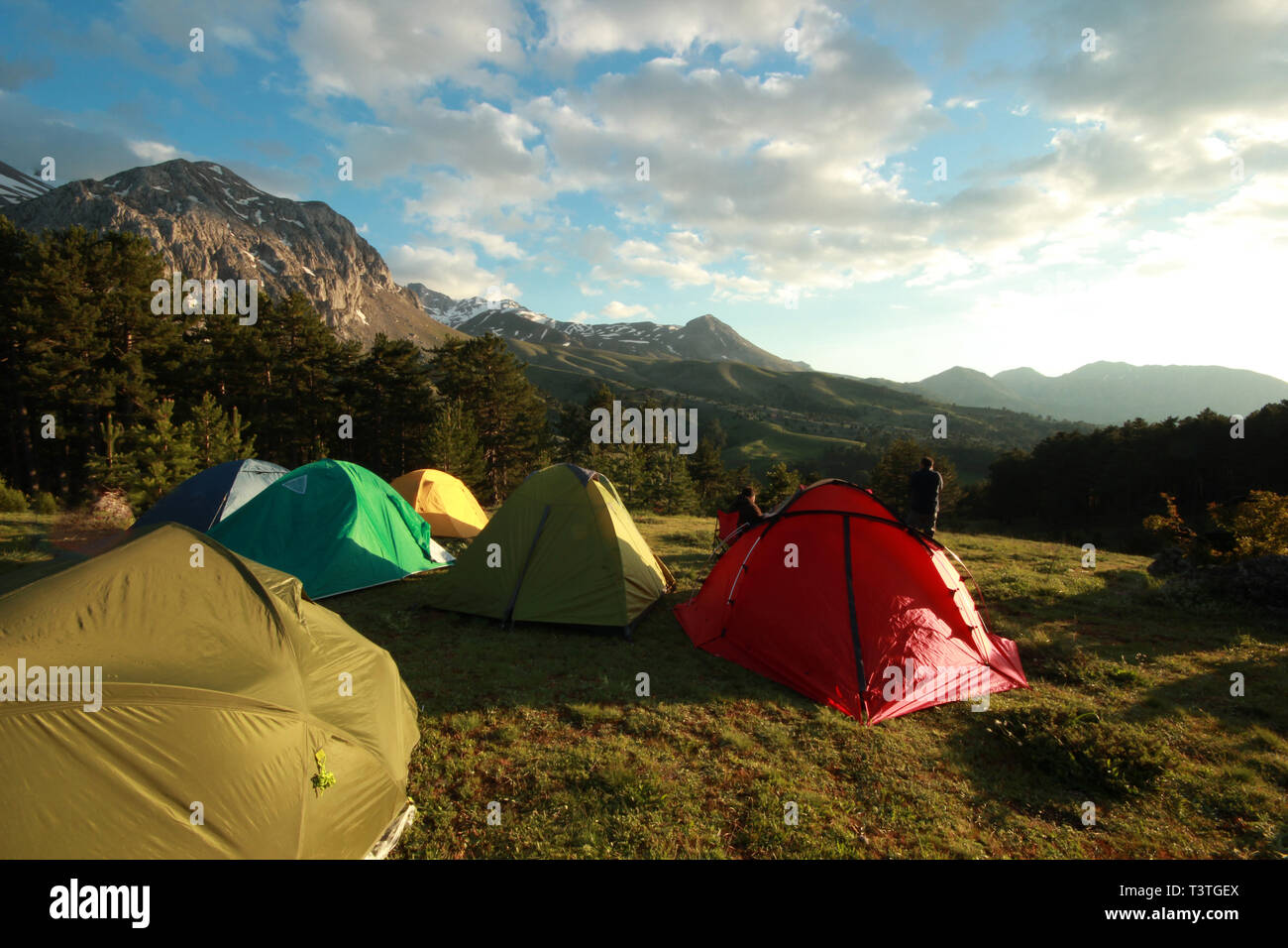 Traditional Summer Tent Camp Stock Photo - Alamy