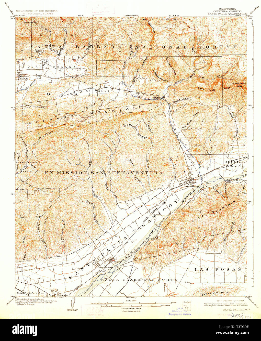 Santa paula california map hi-res stock photography and images - Alamy