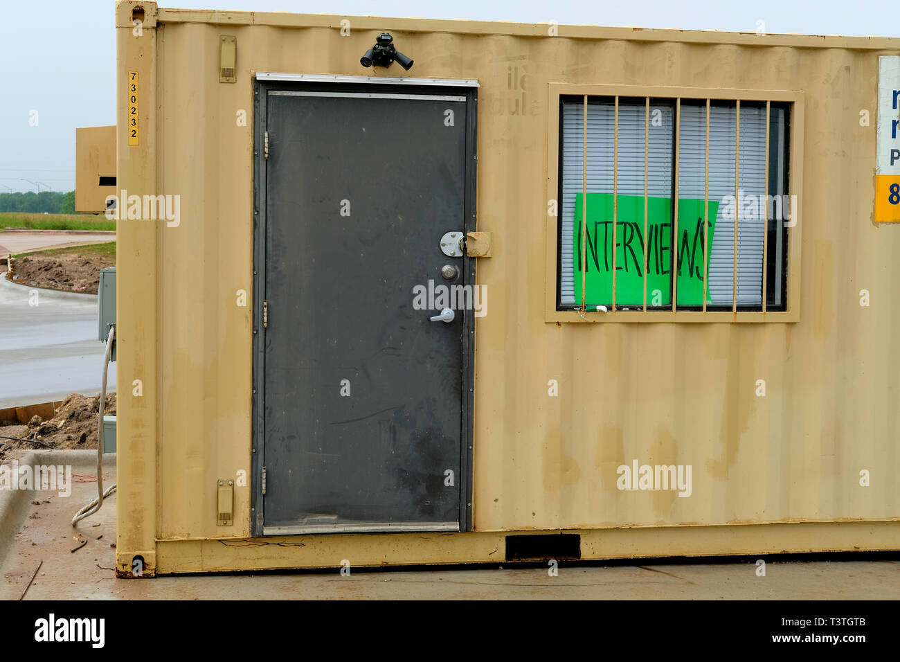 Shipping container converted into an office hi-res stock photography ...