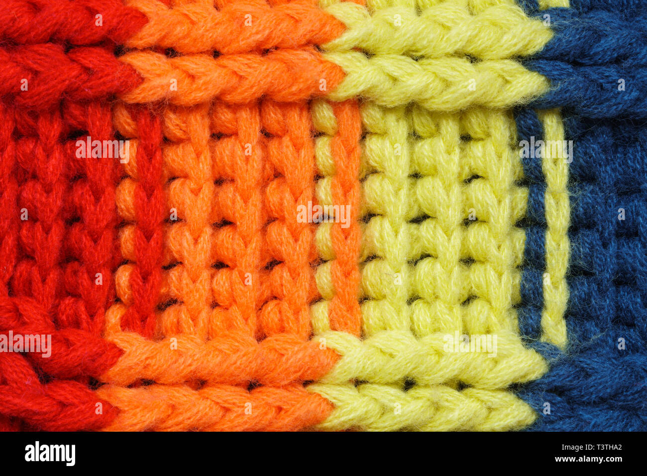 Multicolored Knitwear Sweater Fabric Texture. Bright saturated ...