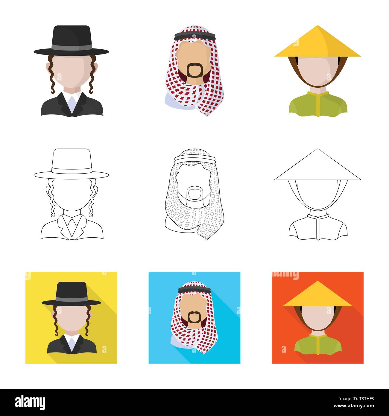 Vector illustration of imitator and resident icon. Set of imitator and ...