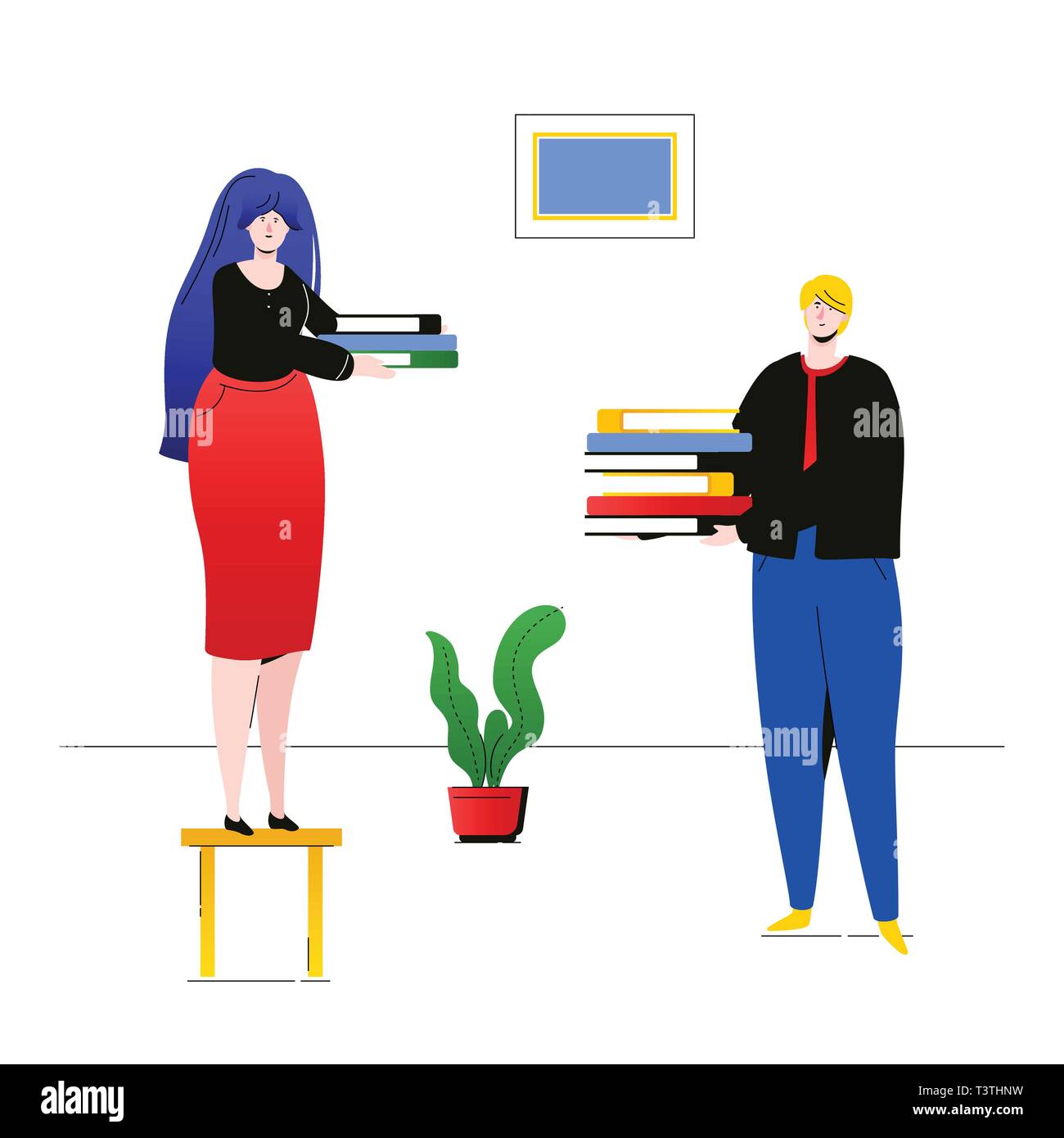 File management - flat design style colorful illustration Stock Vector ...