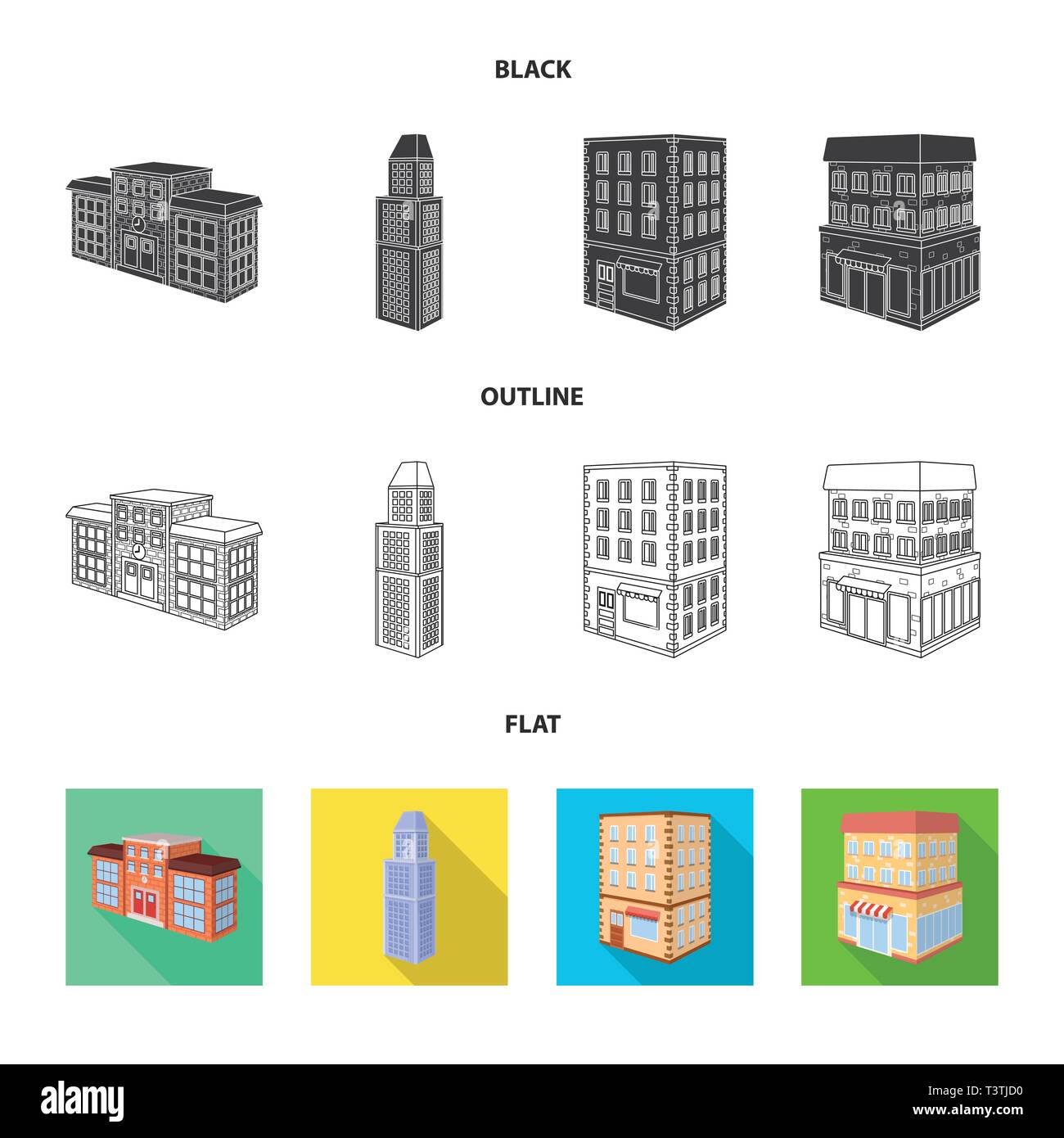 Vector design of construction and building symbol. Collection of ...