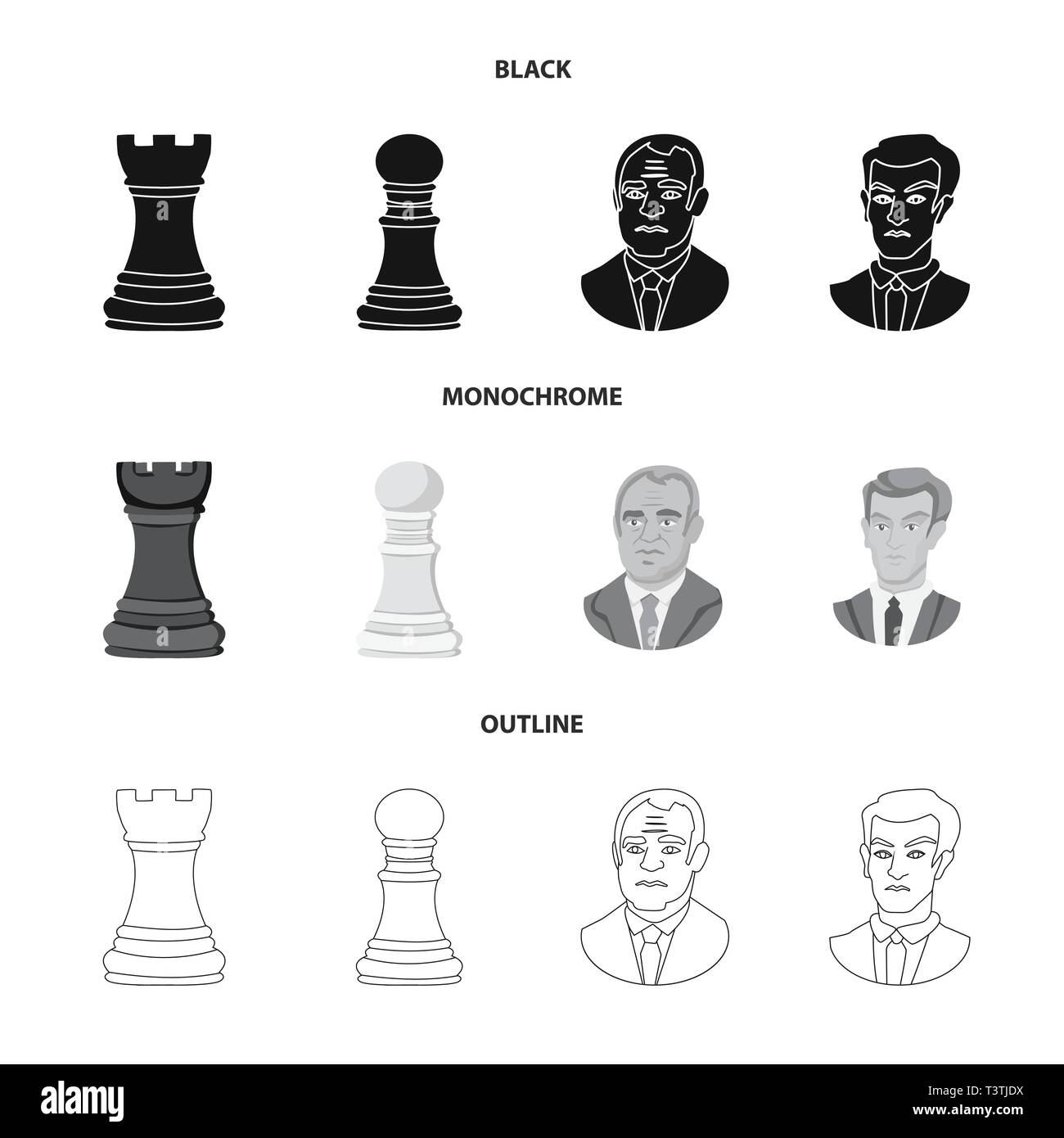 Vector design of checkmate and thin logo. Collection of checkmate and ...