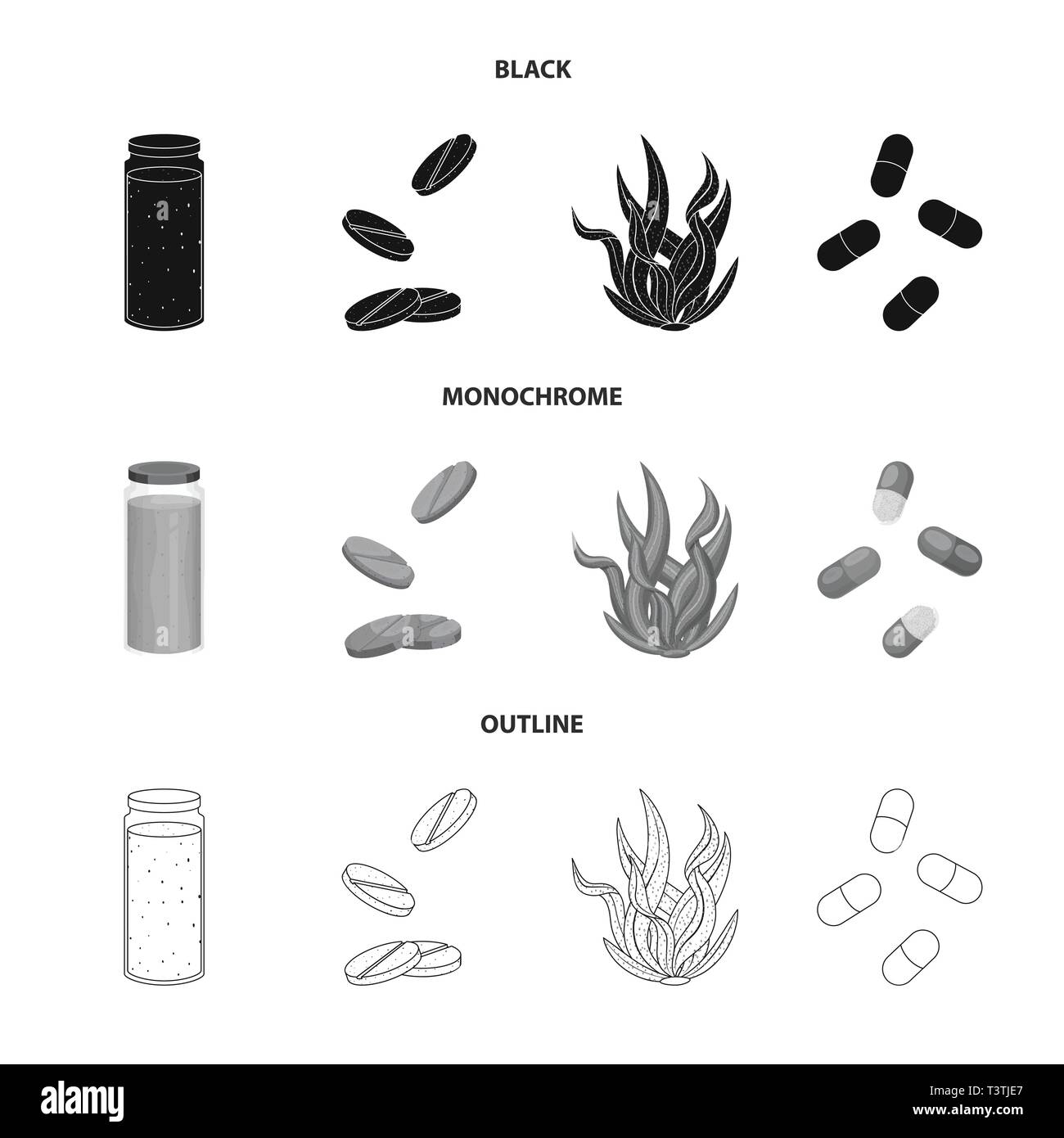 Isolated object of protein and sea symbol. Set of protein and natural ...