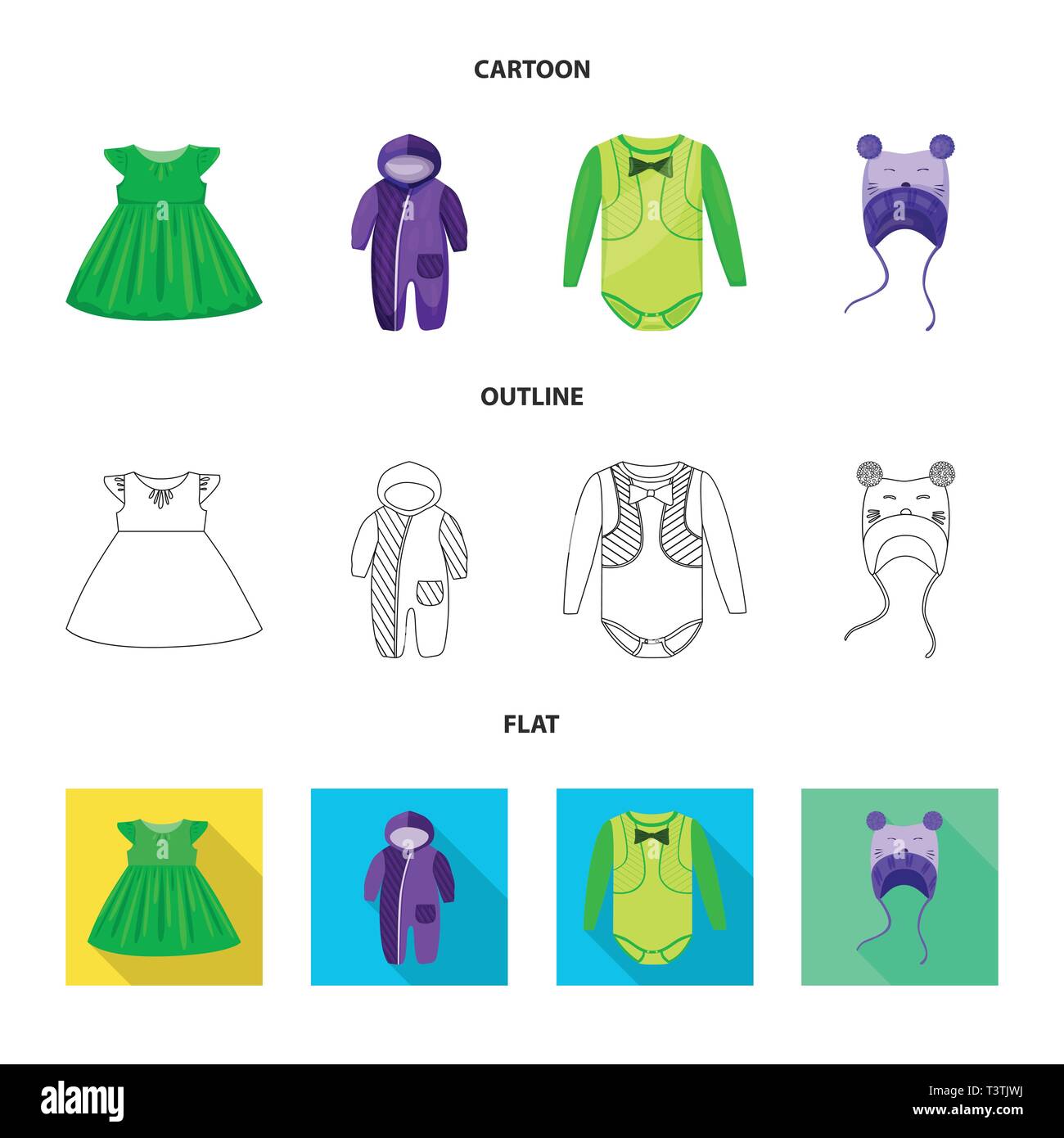 Vector design of fashion and garment sign. Collection of fashion and ...