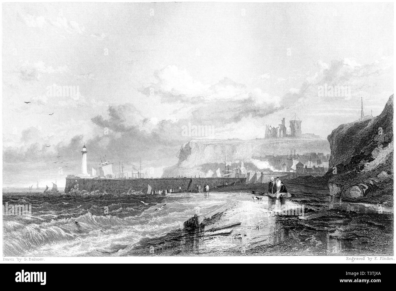 Whitby abbey drawing hi-res stock photography and images - Alamy