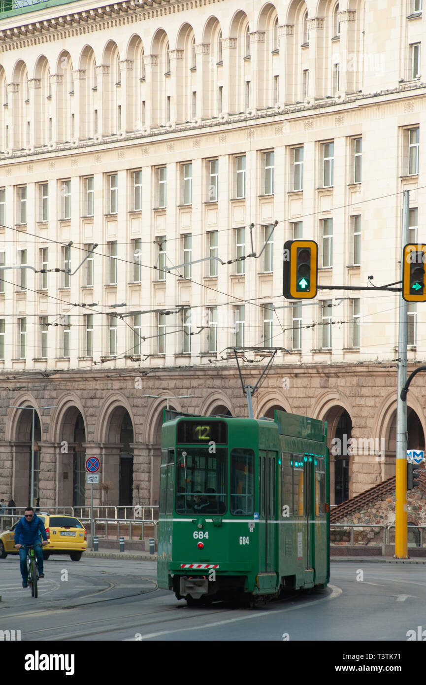 Tram and Traffic in Sofia City Center, Bulgaria, Europe Stock Photo - Alamy