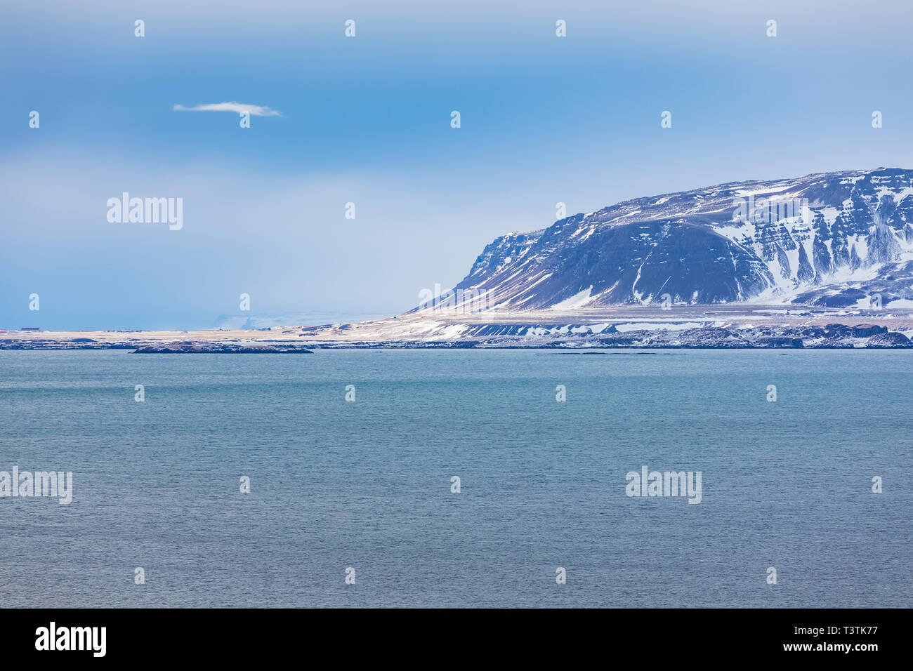 Driving Route 60 north along Breiðafjörður in the Westfjords of Iceland ...
