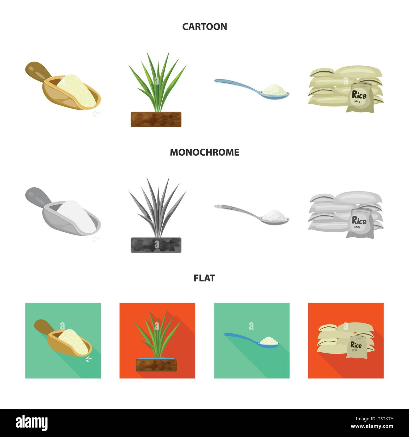 Vector design of crop and ecological symbol. Collection of crop and ...