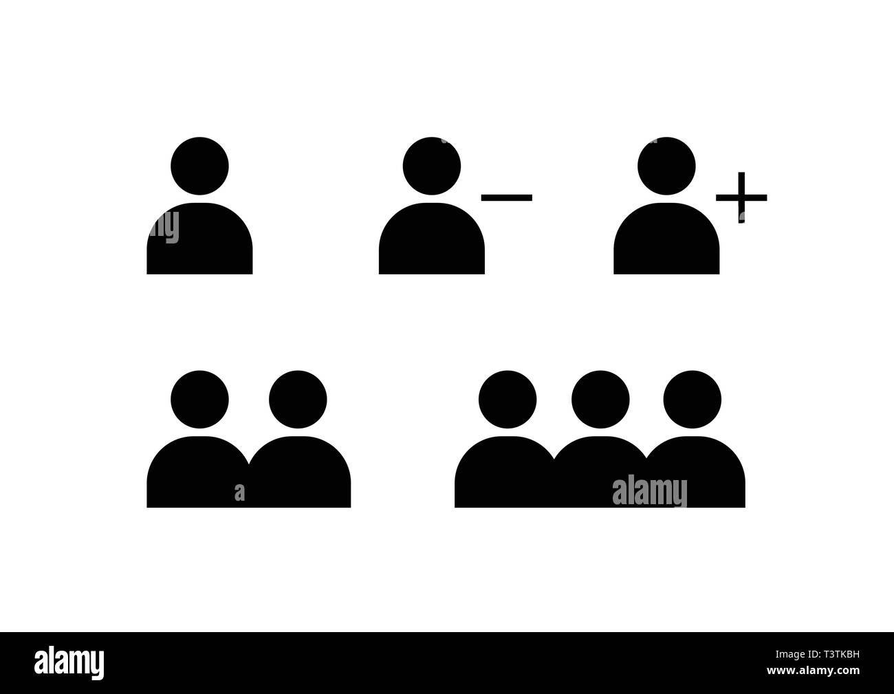 User Profile Group Set Icon Symbol. Add / Remove user. Team. Vector ...
