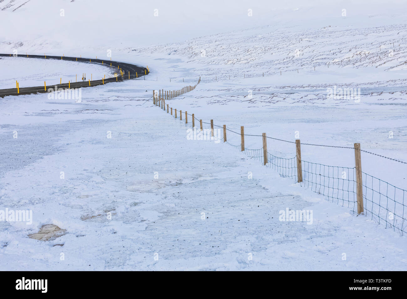 Driving Route 60 north into the Westfjords of Iceland, through winter ...
