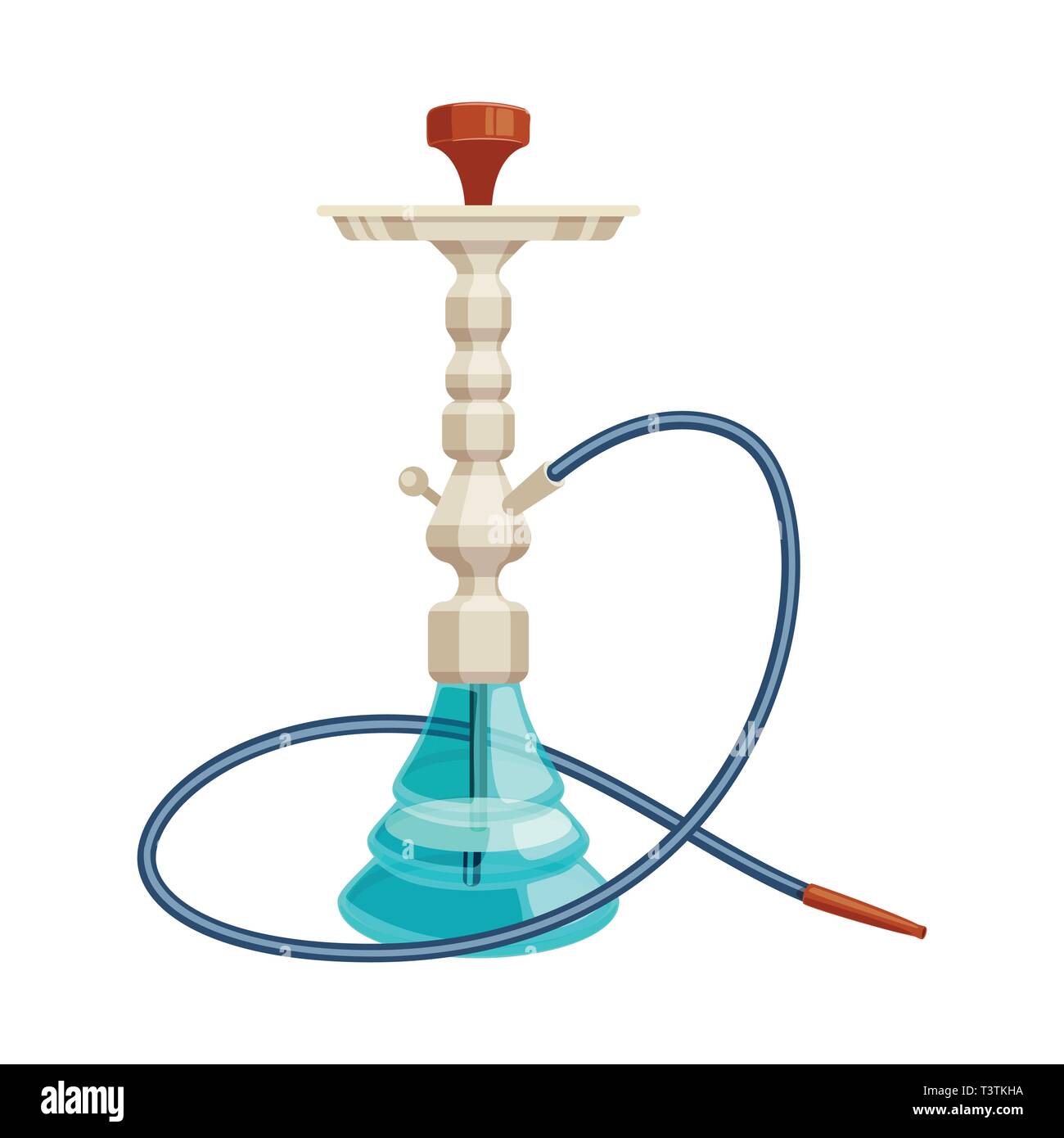 Vector design of hookah and shisha symbol. Set of hookah and accessory ...
