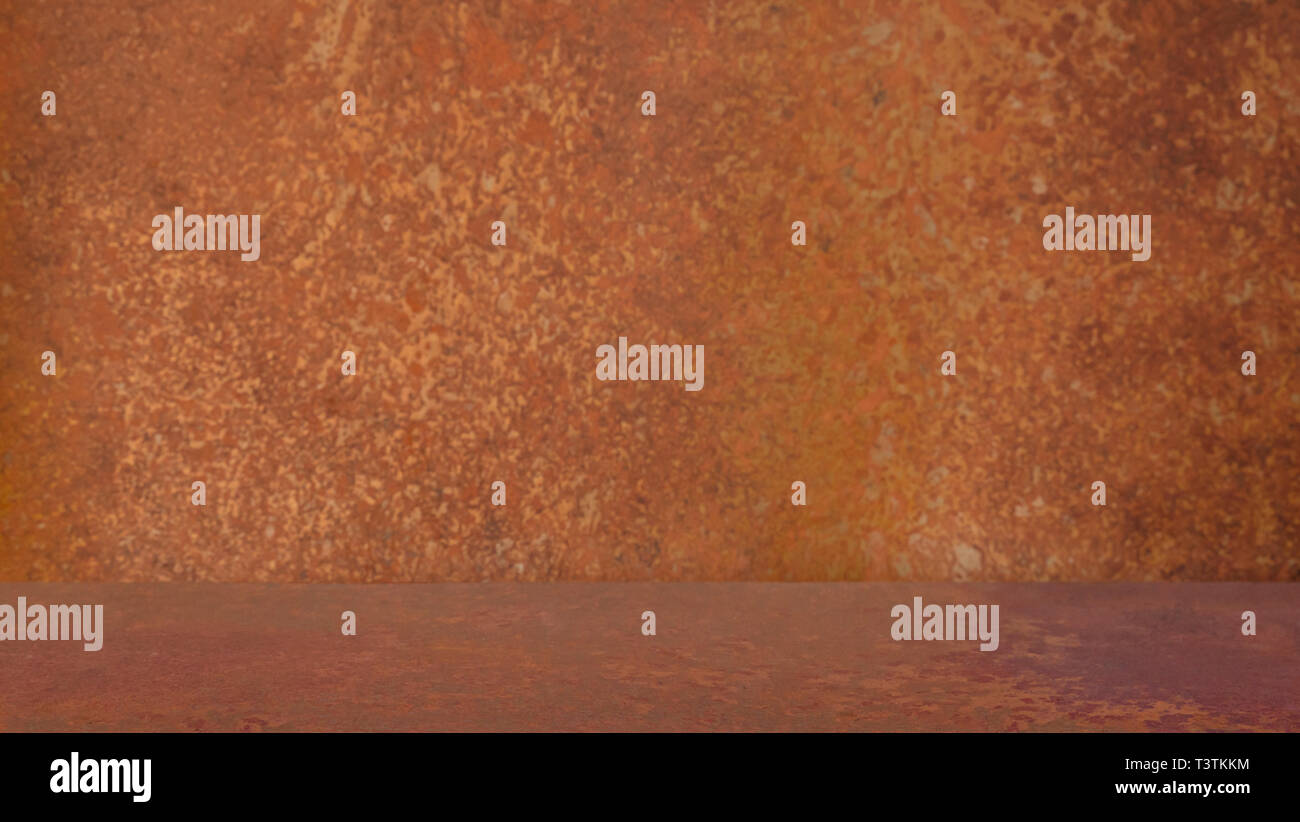 Two sheets of steel are rusted. They put on a layer of noble red rust ...