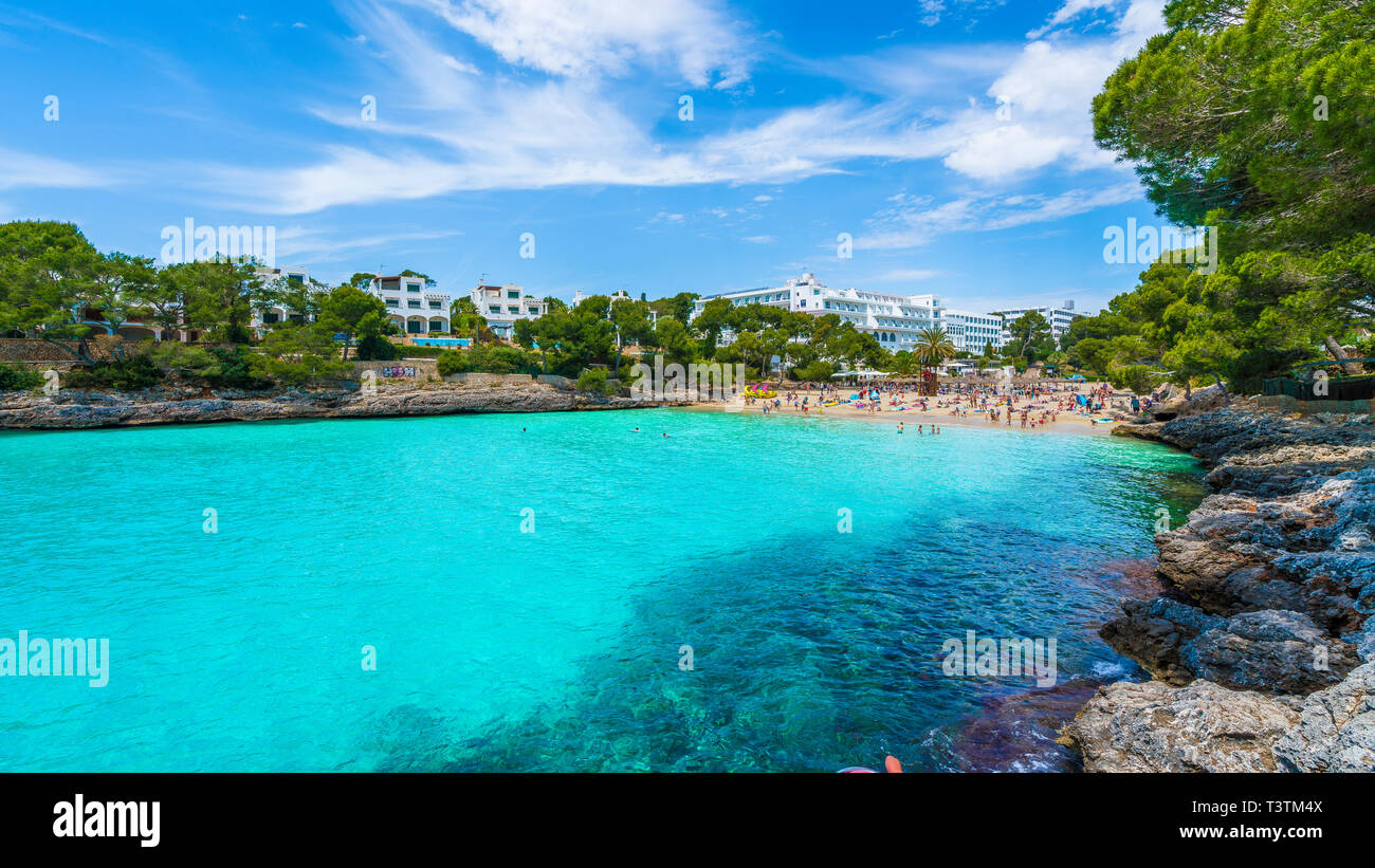 Cala Dor beach at Cala d'Or city, Palma Mallorca Island, Spain Stock ...