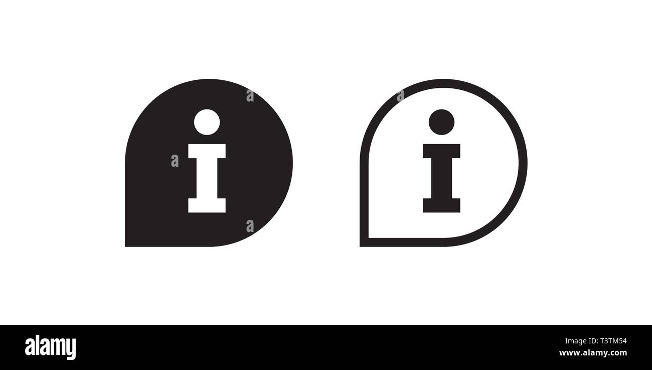 Info icon isolated on white background. Information icon simple sign ...