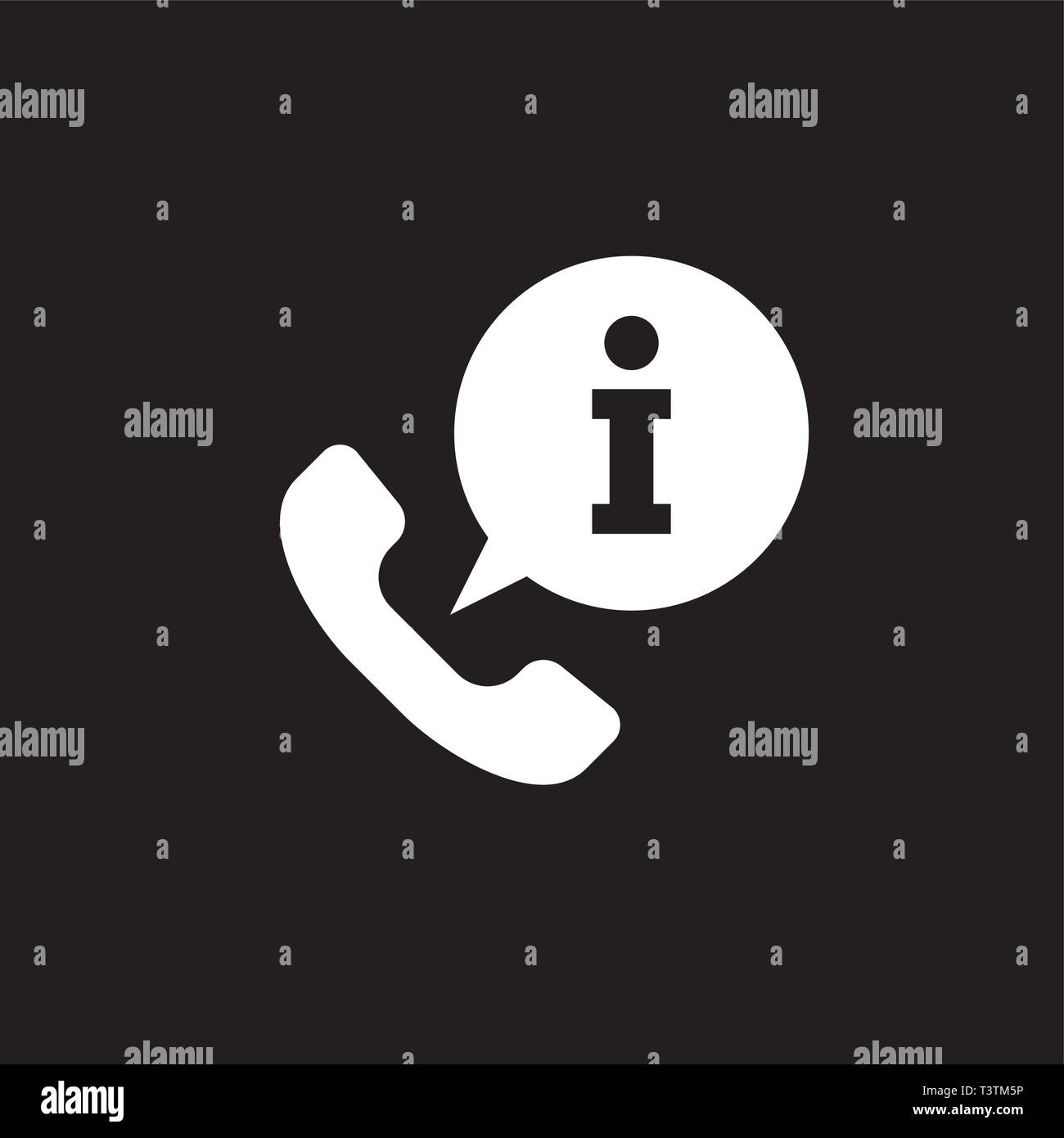 Call Info icon isolated on background. Calling Information icon simple ...