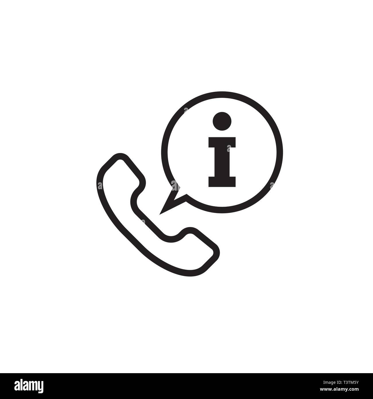 Call Info icon isolated on background. Calling Information icon simple ...