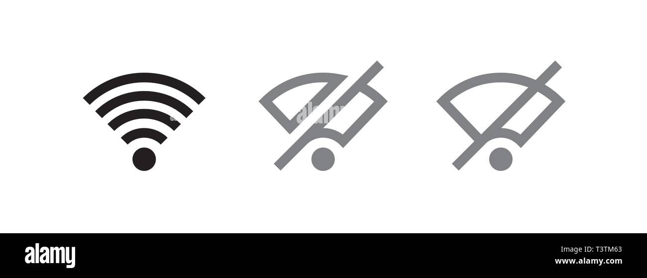 Free wi-fi isolated logo wireless. Set vector icons Stock Vector Image ...