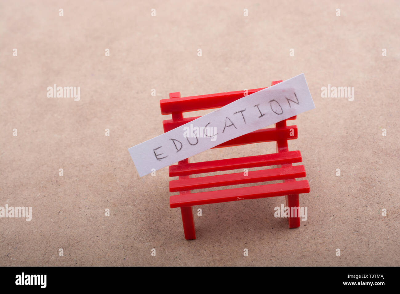 Back to school theme with education title Stock Photo - Alamy