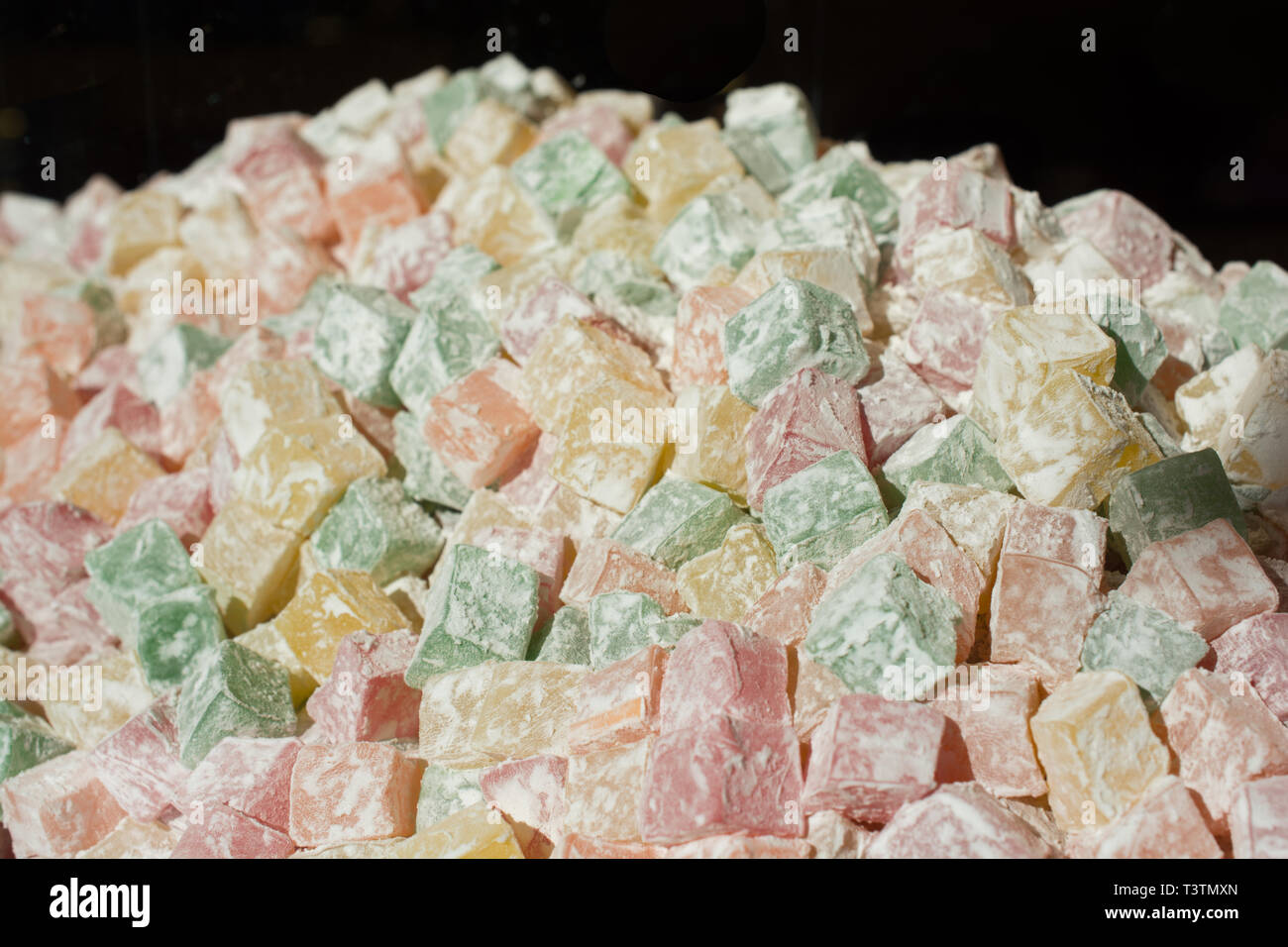 Load of traditional turkish delight lokum candy Stock Photo - Alamy