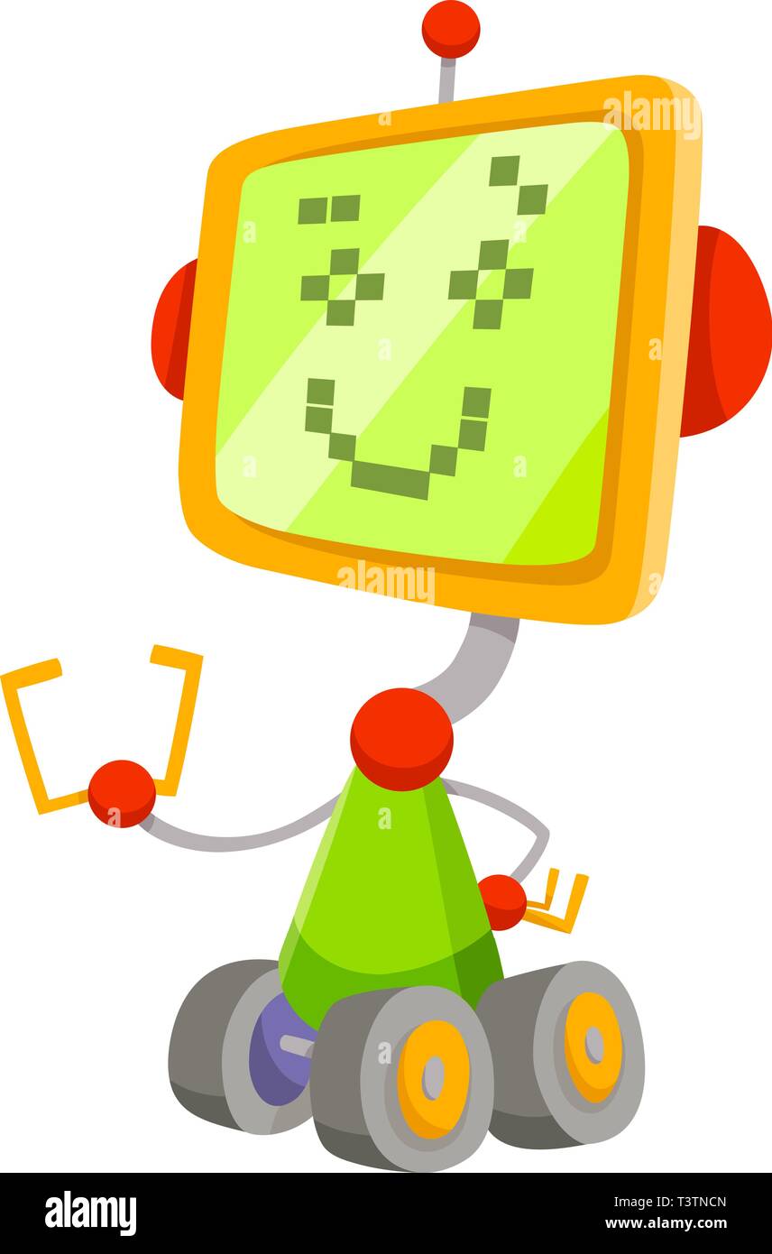 Cartoon Illustration of Funny Robot Fantasy or Science Fiction ...