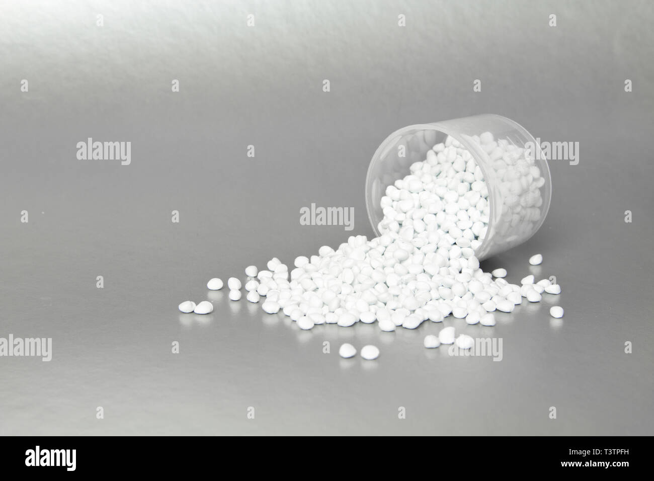 Plastic pellets . Plastic granules after processing .Polymer Stock ...