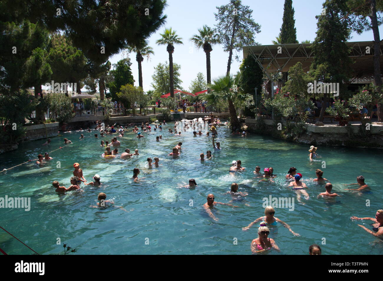 "Hierapolis" ancient swimming pool. Cleopatra's pool. "Pamukkale ...