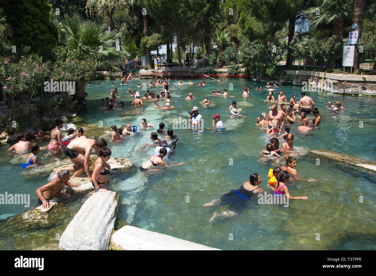 "Hierapolis" ancient swimming pool. Cleopatra's pool. "Pamukkale ...