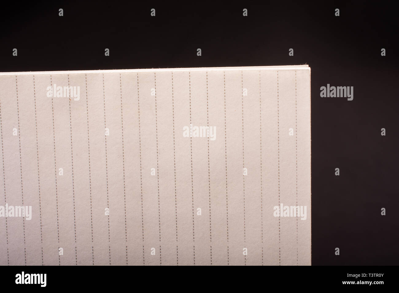 White note book paper with line in view Stock Photo - Alamy