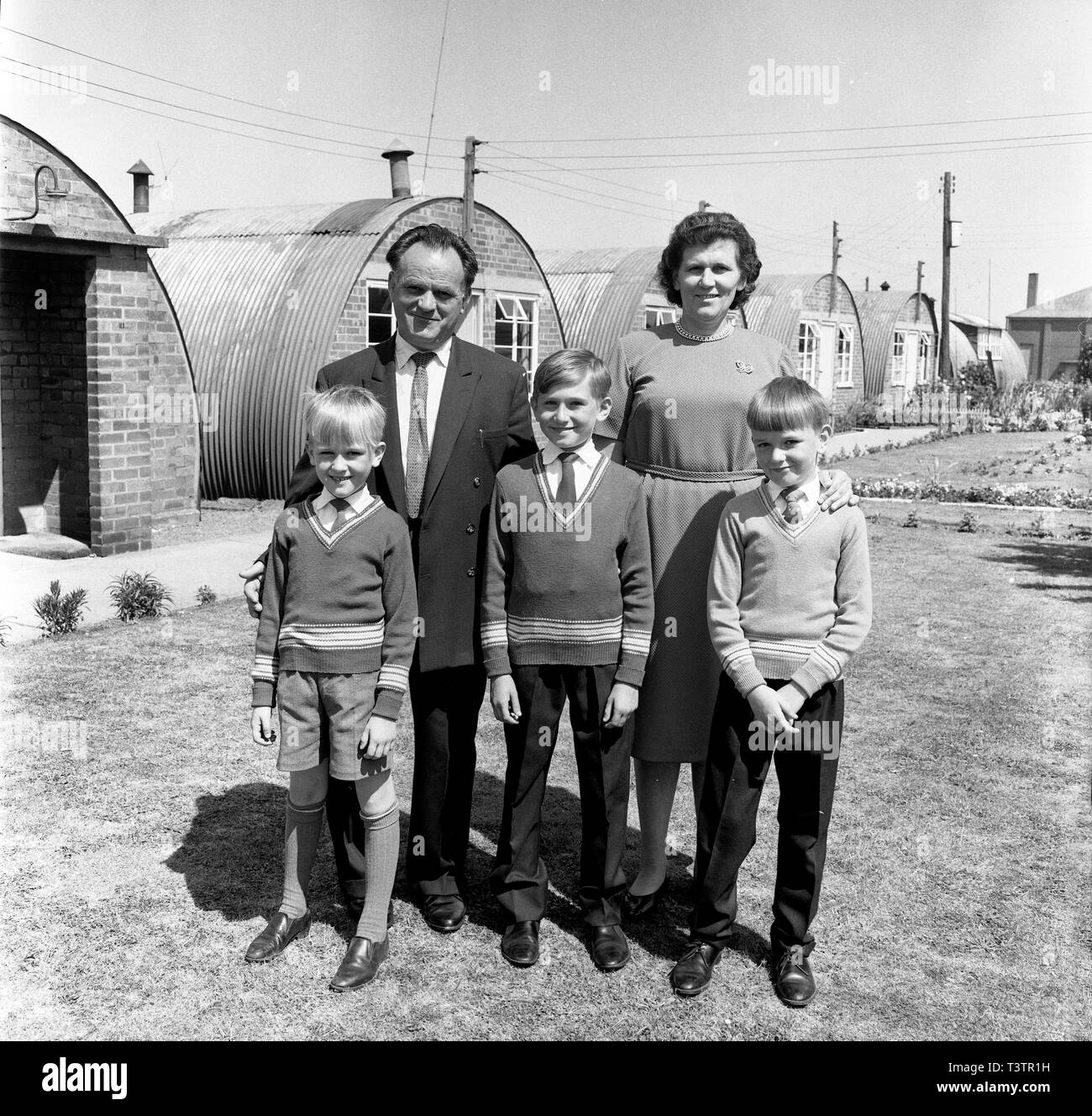 Proud looking Yugoslavian Chetnik family in Britain in 1968 one of many ...