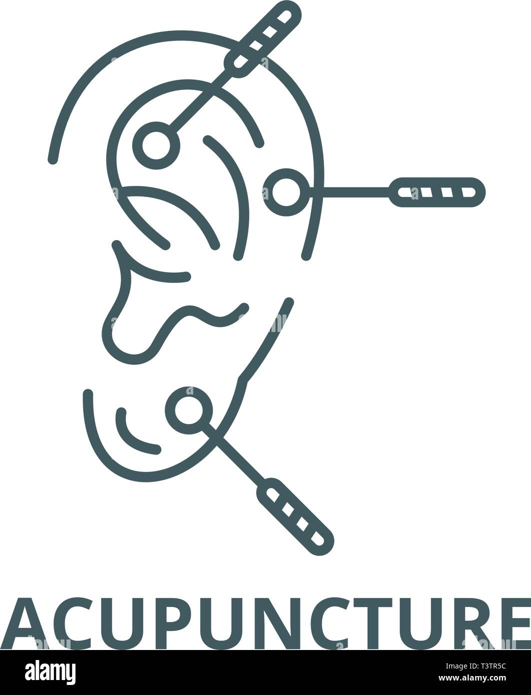 Acupuncture line icon, vector. Acupuncture outline sign, concept symbol, flat illustration Stock ...