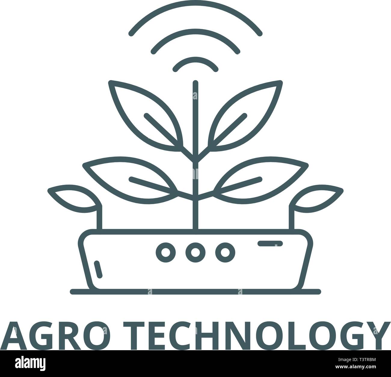 Agro technology line icon, vector. Agro technology outline sign ...