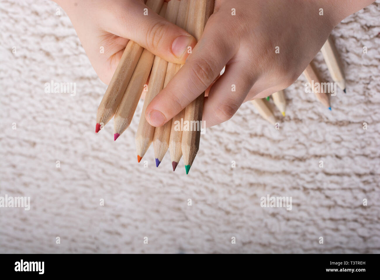 Variety of colors vector set of colored pencils. Drawing and painting ...