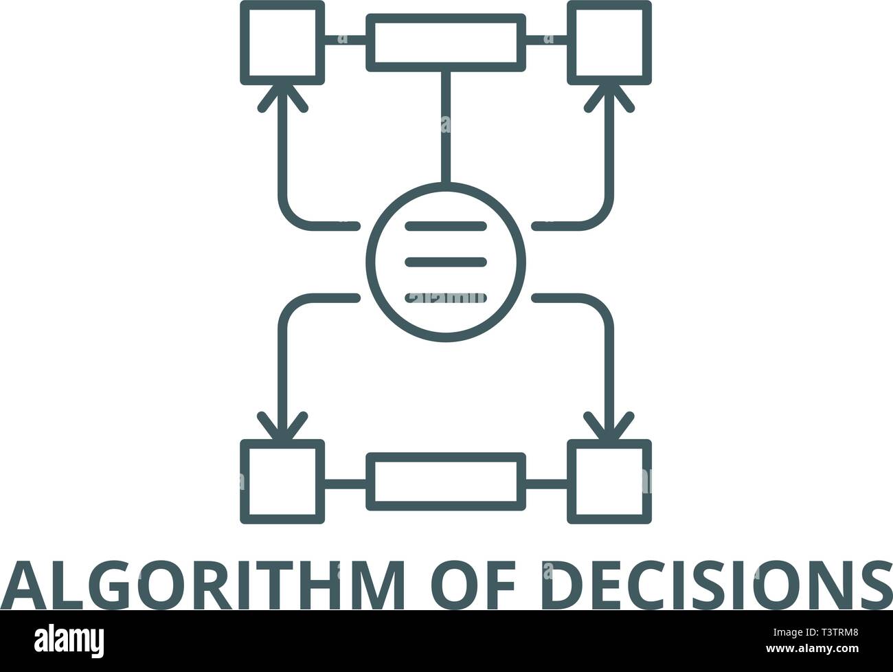 Algorithm Of Decisions Line Icon Vector Algorithm Of Decisions