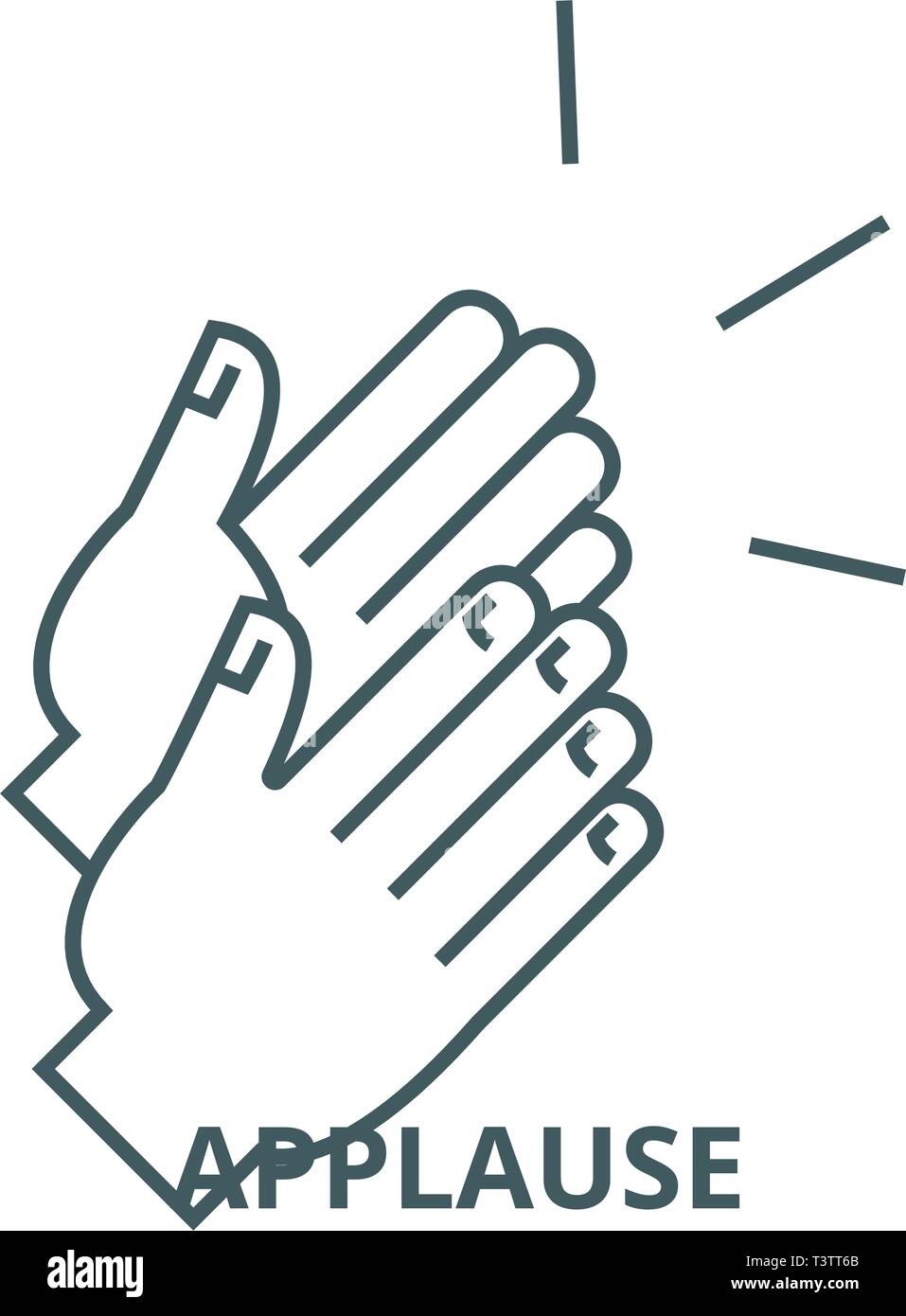 Applause line icon, vector. Applause outline sign, concept symbol, flat illustration Stock ...