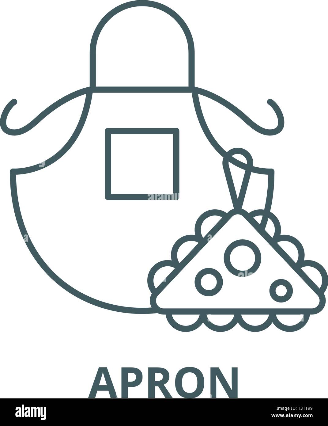 Apron line icon, vector. Apron outline sign, concept symbol, flat ...