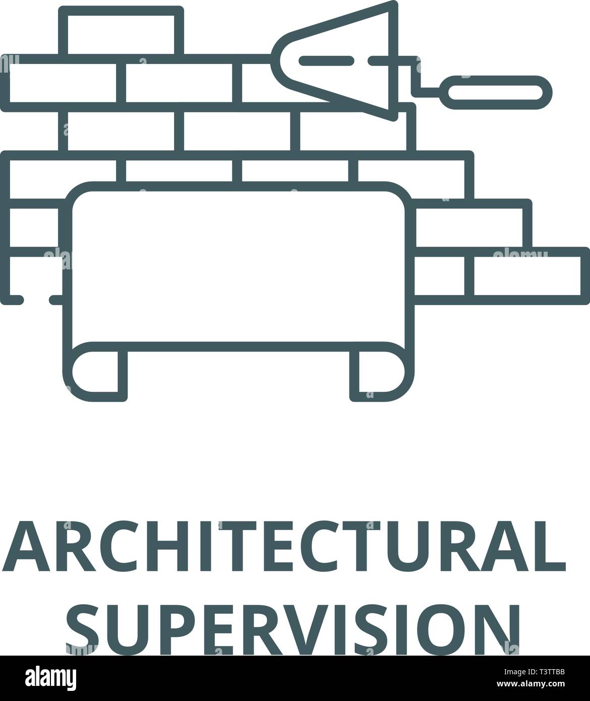Architectural supervision line icon, vector. Architectural supervision ...