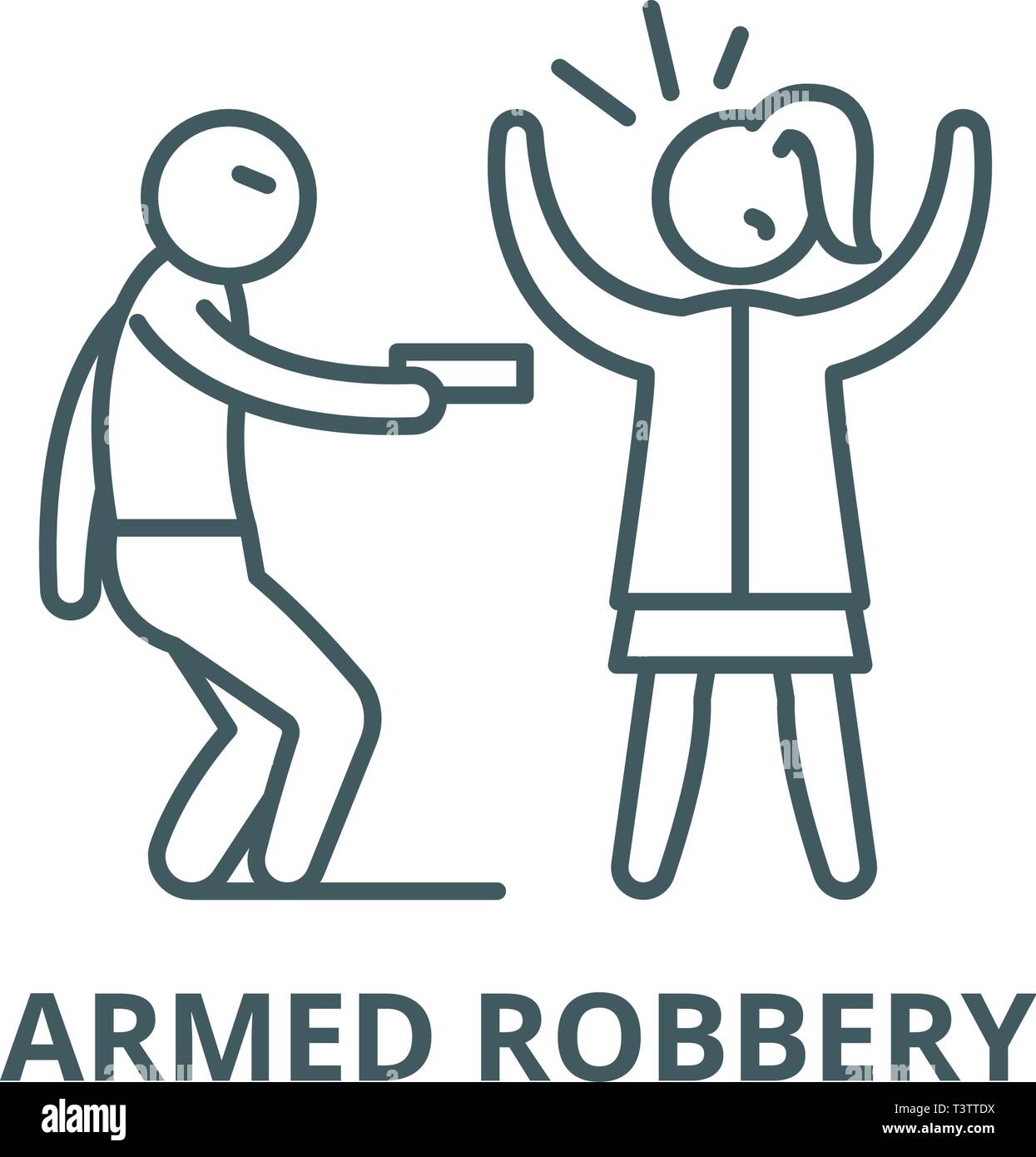 Armed robbery illustration hi-res stock photography and images - Alamy