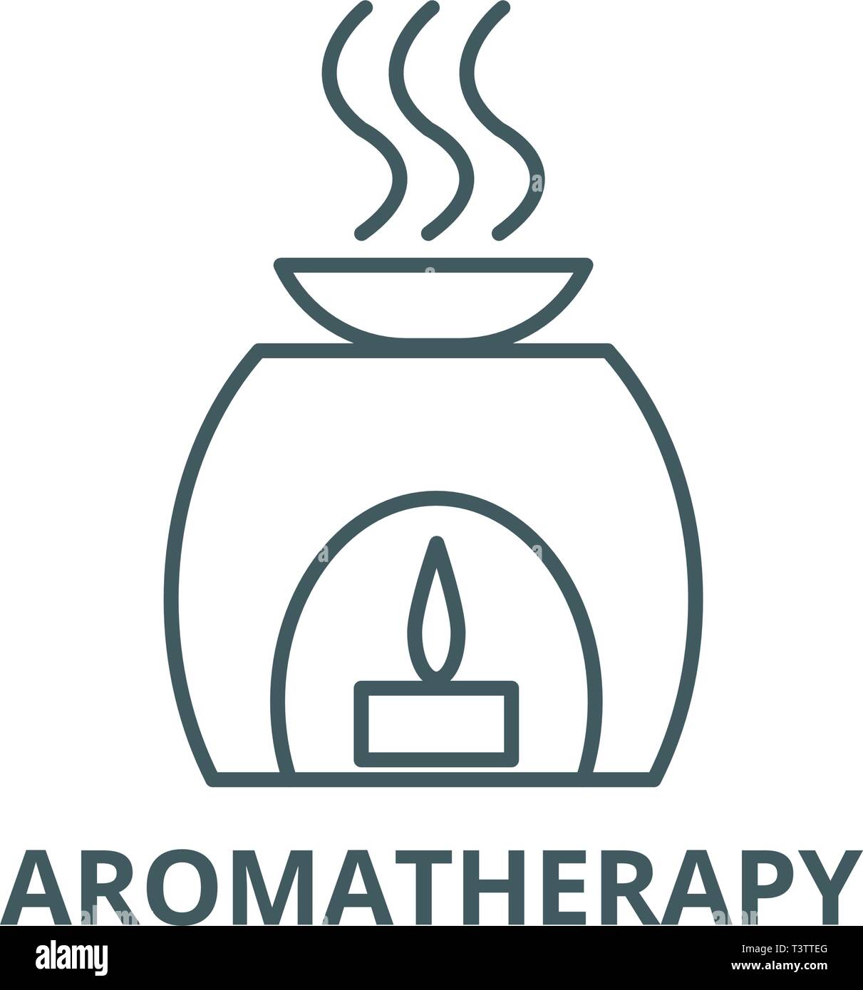 Aromatherapy, spa, treatment line icon, vector. Aromatherapy, spa ...