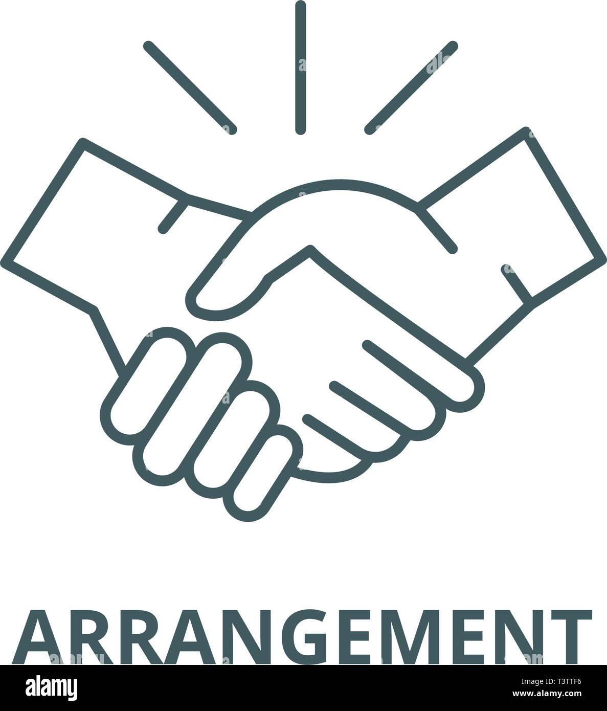 Arrangement line icon, vector. Arrangement outline sign, concept symbol ...