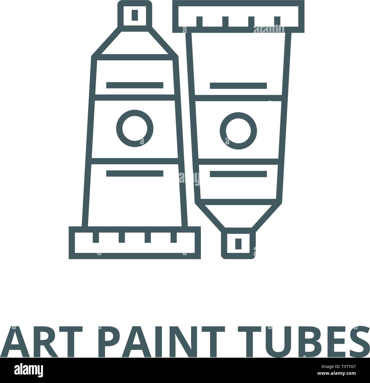 Art paint tubes line icon, vector. Art paint tubes outline sign ...