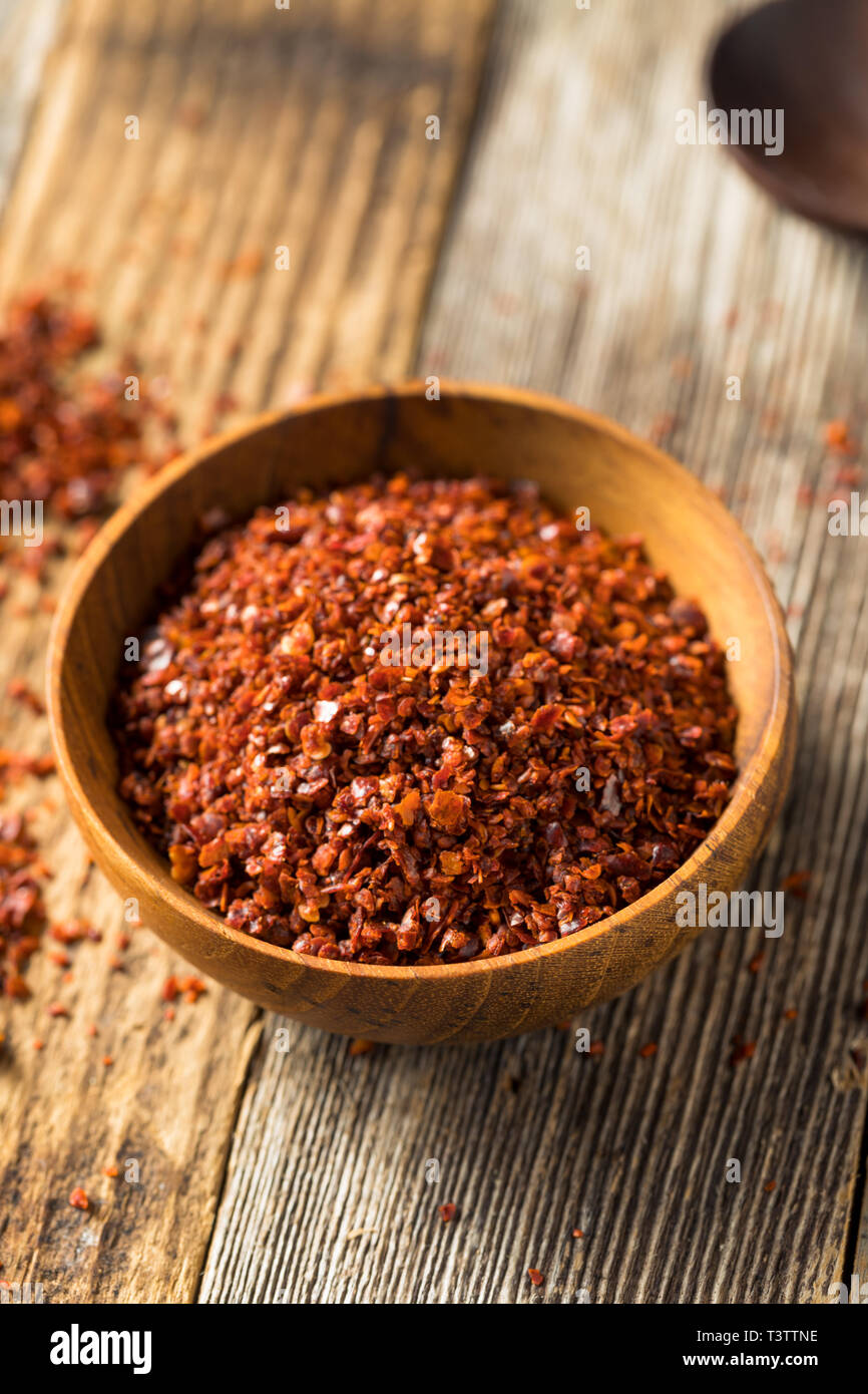 Spicy Organic Red Aleppo Pepper in a Bowl Stock Photo - Alamy
