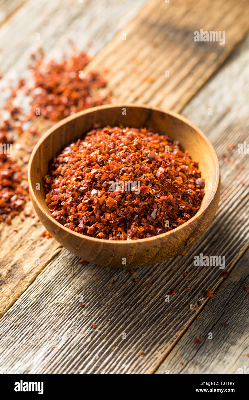 Spicy Organic Red Aleppo Pepper in a Bowl Stock Photo - Alamy