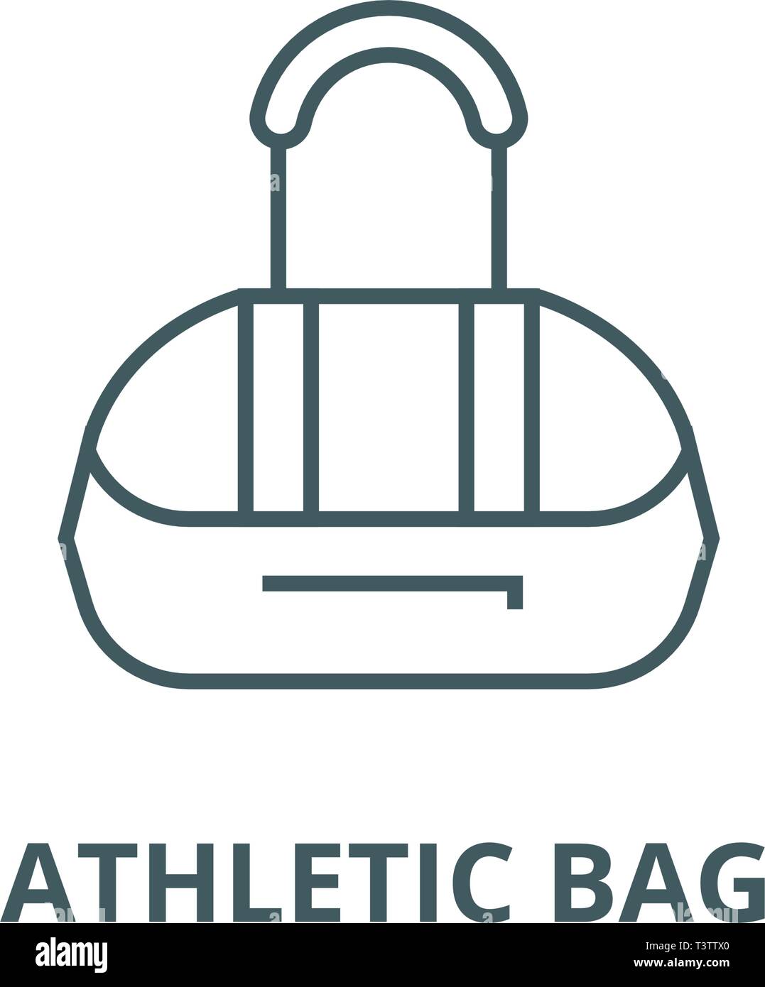 Athletic bag line icon, vector. Athletic bag outline sign, concept ...