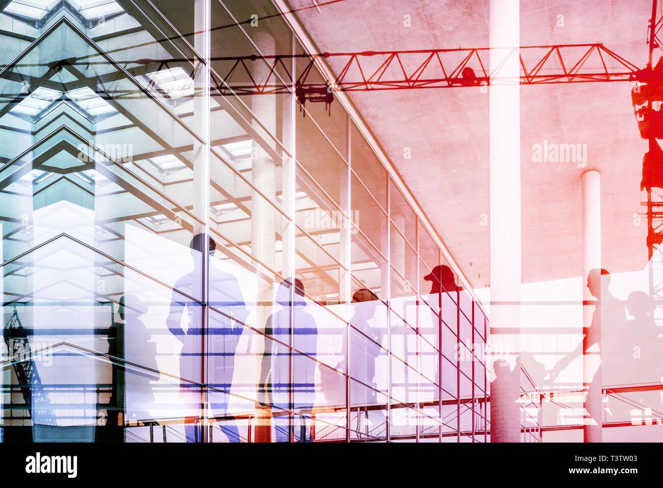 people and city double exposure - abstract business concept Stock Photo ...